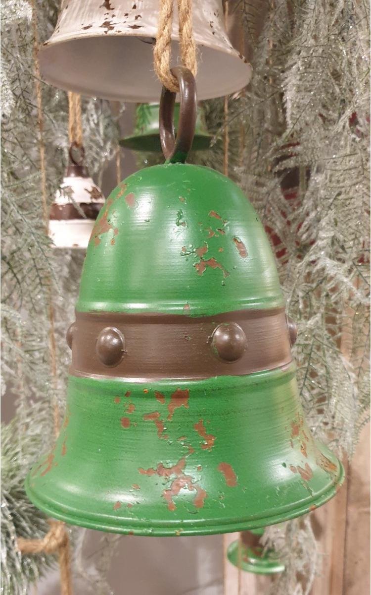 Metalen kerstbel kerstklok - Groen 32cm | bol.