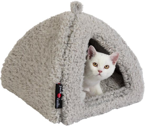 Jack and Vanilla Kattenmand JV SHELL Iglo - 37x37x37cm | bol