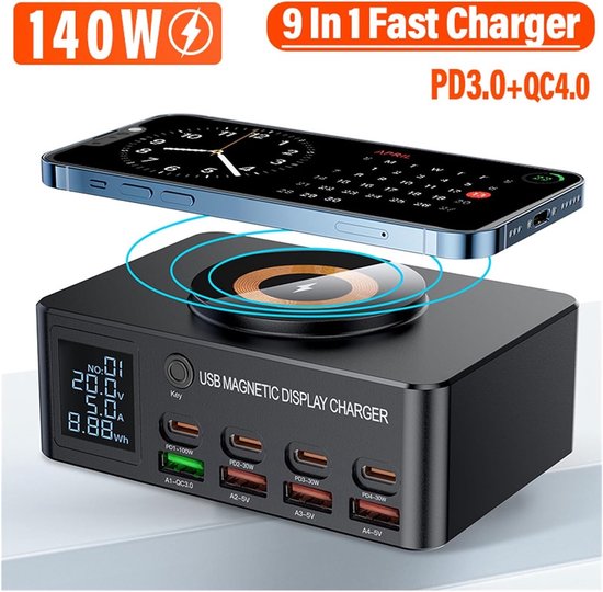 Multi-USB Oplader - Laadstation Hub - Apparaten Opladen - 8 Poorten ...
