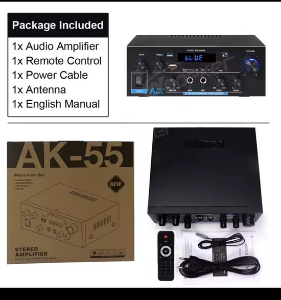 HIFI Bluetooth Power Amplifier | 900W | Digitale Versterker | Stereo ...