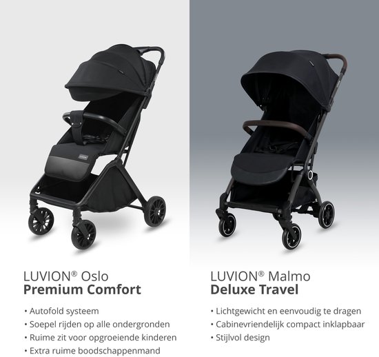 LUVION® Malmö Buggy - Compacte en comfortabele reisbuggy - Inklapbaar ...