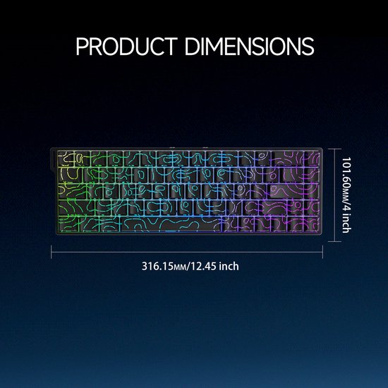 Ajazz AK680 V2 - 65% Bedraad Gaming Toetsenbord - Magnetische Toetsen ...