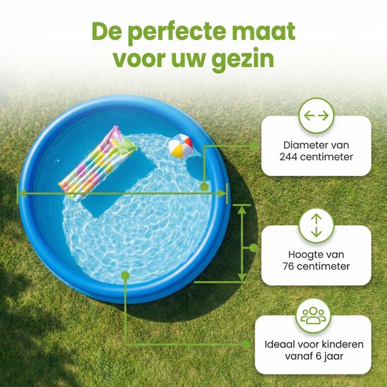 Intex Rond Opblaasbaar Easy Set Zwembad - 244 x 61 cm - Blauw ...