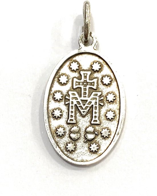 5 medaille maagd de la Milagrosa metaal verzilverd grootte: 15 mm | bol