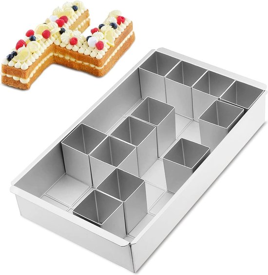 Bakvormen Digitaal Nummer Cake Pan - Anti-aanbaklaag Verstelbare DIY ...