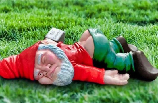 tuinkabouter-kabouter-tuinbeeld-beeld-humor-dronken-cadeau | bol