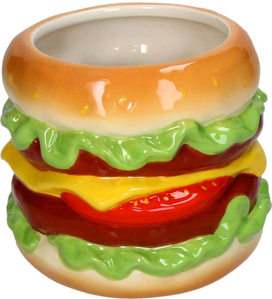 Planter Hamburger Stoneware Multi 12.3x12.3x10.4cm | bol