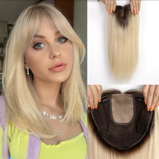 Hair extensions]toupet] topper]Echt haar]40 cm]The Hair Label | bol