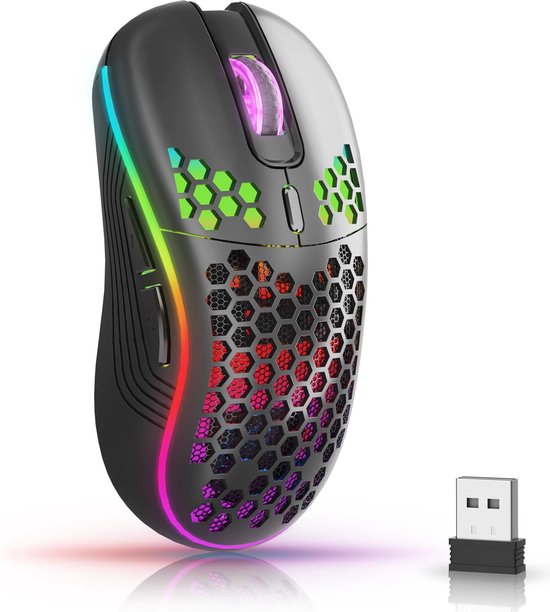 Kraftverdia™ - Muis Draadloos - Game Muis - met RGB ...