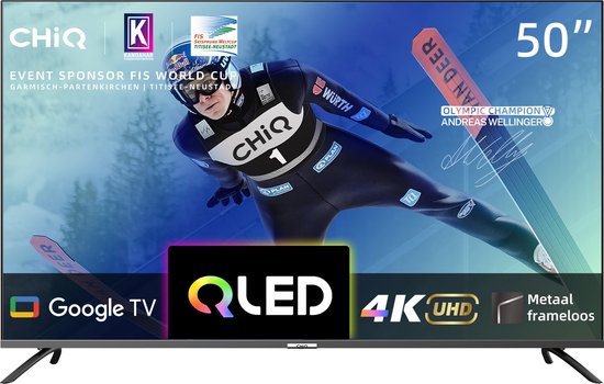 CHiQ U50QM8G - Smart TV 50 Inch - QLED 4K TV met HDR - Google TV ...