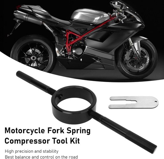 Tool Kit for Motorcycle Fork Spring Compressor 6061 Aluminum - Easy To ...