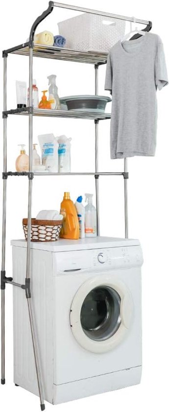 3-Laags Wasruimte Rek boven Toilet/Wasmachine - Ruimtebesparende ...