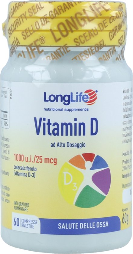Vitamine D 1000 ui 60 tablets | Longlife | bol