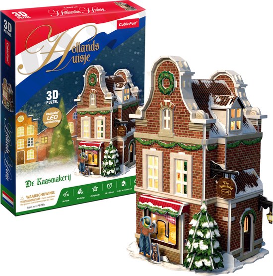 Cubic Fun 3D puzzel Hollandse kaaswinkel met LED verlichting speelgoed. | bol