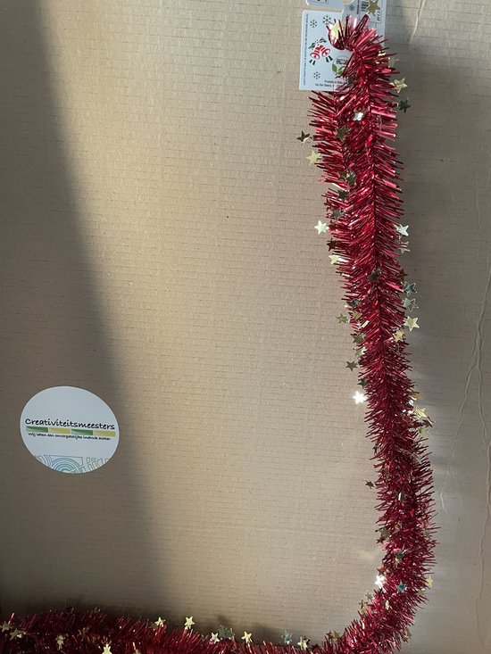 Creativiteitsmeesters Kerstslinger Rood goude sterren 011.11C Valtpino ...