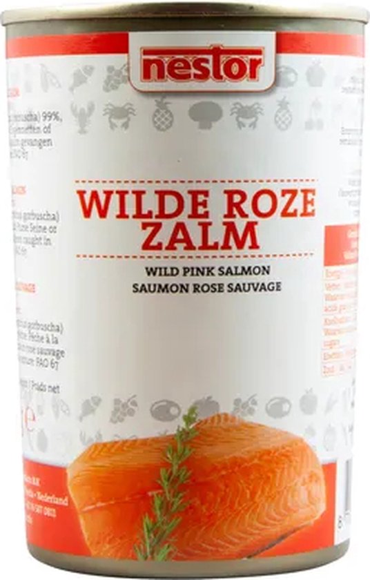 Nestor Fancy Wilde Roze Zalm Blik - 425 gram | bol