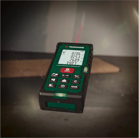 Parkside Laser afstandsmeter - LC-display - opslagfunctie ...