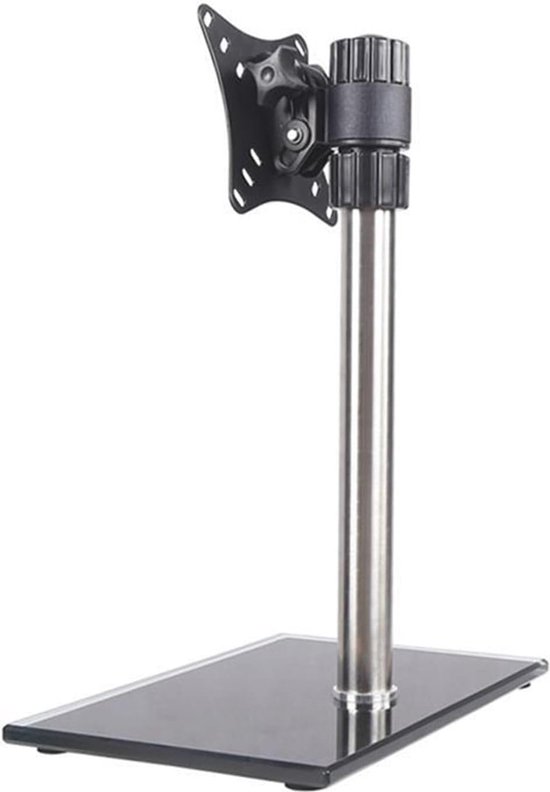 Verstelbare Vrijstaande Monitorstandaard met Glazen Basis voor 27 Inch ...