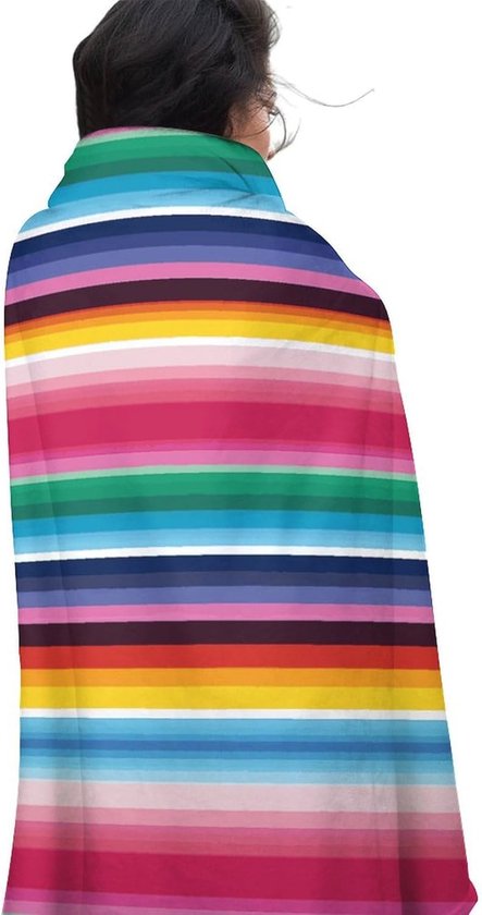 Kleurrijke Mexicaanse Strepen Ronde Deken 150 cm voor Strand, Picknick ...