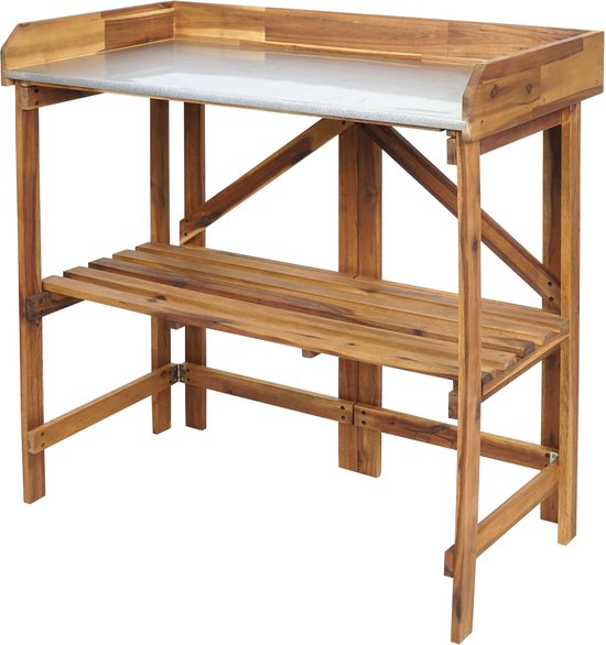 Plantentafel MCW-L18, tuintafel bloementafel plantenrek, inklapbaar ...