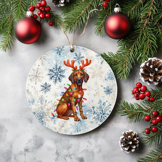Kerstboom hanger Rhodesian Ridgeback - Met Naam - Unieke Kerstdecoratie ...