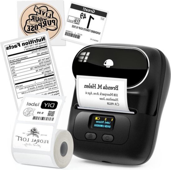 Draadloze Thermische Label Printer - Draagbare Bluetooth Label Maker ...