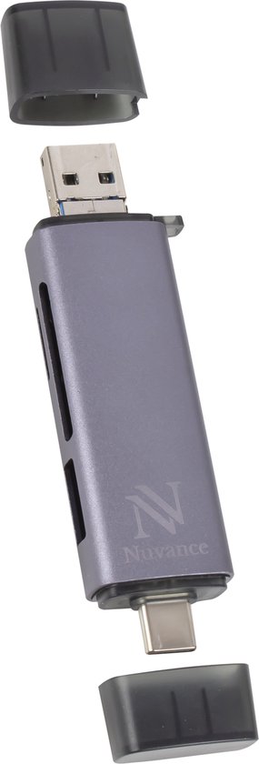 Nuvance - SD Kaart Lezer - USB Stick - SD Kaart Lezer USB C - Card ...
