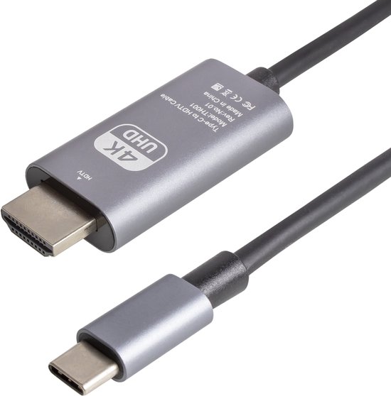Nuvance USB C naar HDMI Kabel - 2 Meter - 4K Ultra HD - Geschikt voor ...
