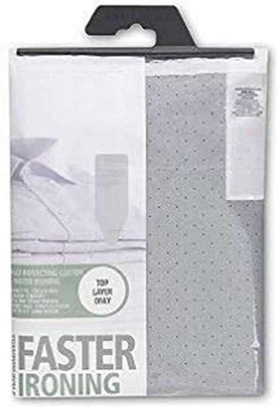 Ironing board cover Top layer 2mm Foam layer Metallised - B (124 x 38 ...