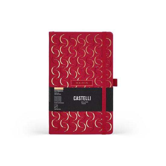 Castelli Milano A5 notitieboek Cesello - whirls - inhoud met lijnen ...