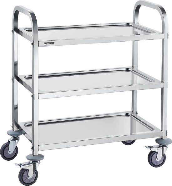 Mrs. Jones® Roltafel - Opbergtrolley - Serveerwagen - Keuken - 3 Lagen ...