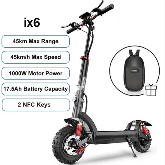 IX6 - Elektrische - Scooter - Step - 17.5Ah - 1000W - 11 Inch - Anti ...