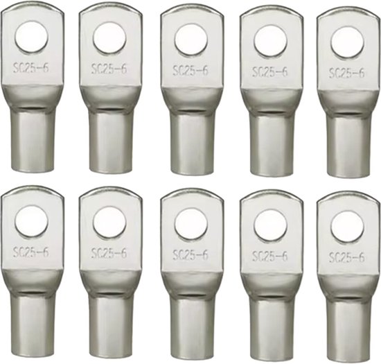Krimp Kabelschoenen 25mm² 6mm - SC25-6 - Per 10 stuks - Kabelschoentjes ...