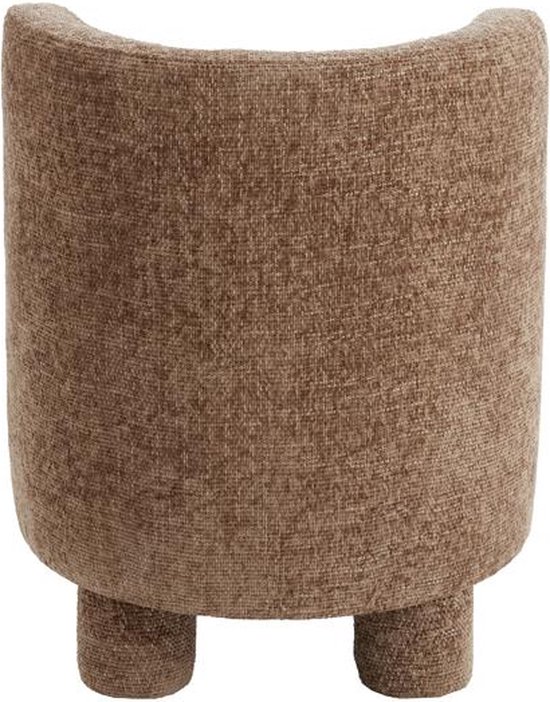 Light & Living Fauteuil Kamova Chenille - Donkerbruin | bol