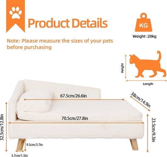 Dieren bed - Honden Sofa - Katten Sofa - Huisdier Bank - Bed Voor Je ...