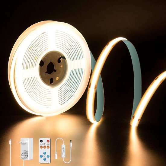 LED Strip 2700K Warm wit 5Mdimbaar 24V 2400LEDs - witte LED Strip met ...