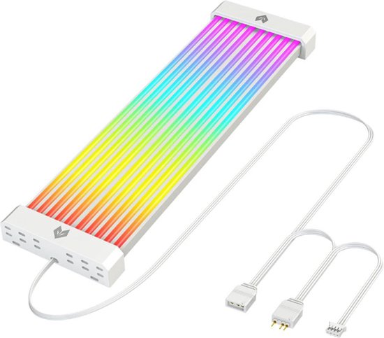 PSU-kabel ARGB-verlengkabelset - 24-pins ATX RGB-kabeluitbreidingsset ...