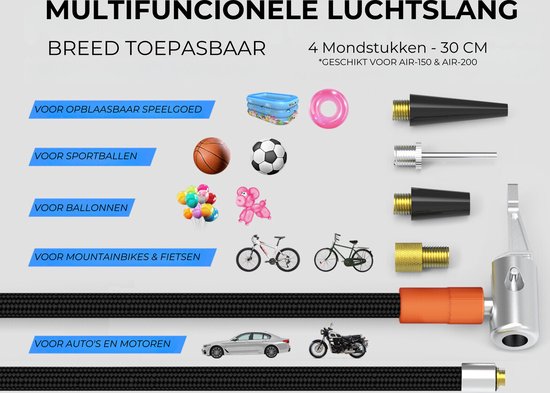 AutoXtreme luchtslang 30 CM - Geschikt voor Air-150 en Air-200 ...