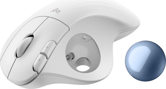Logitech Ergo M575S - Draadloze ergonomische muis - Bluetooth - Pale ...