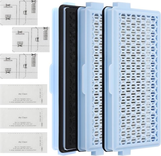 Set van 3 filters voor stofzuiger Miele, HEPA Airclean filter voor ...