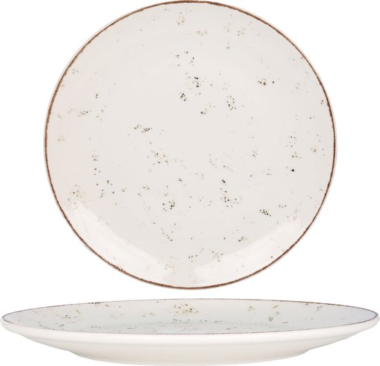 Bonna Dinerbord - Grain - Porselein - 27 cm - set van 6 | bol