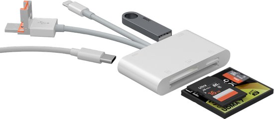 8-Pin (Lightning) + USB + USB-C naar USB-C + SD + Micro SD (TF) + USB ...