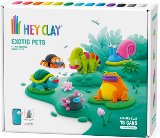 Hey Clay Boetseerklei Exotic Pets - 6 figuren | bol