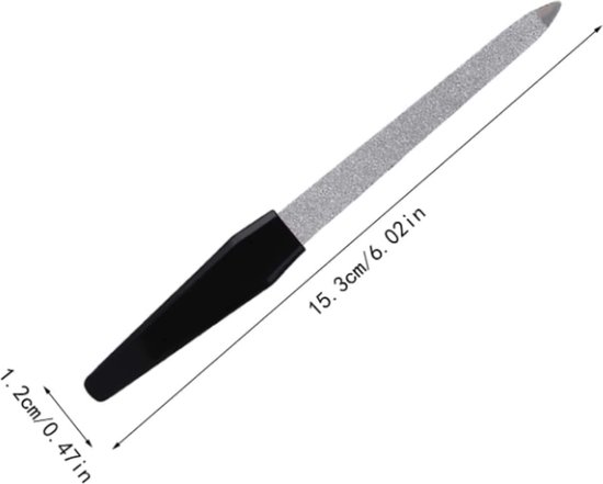 Set van 3 - Nagelvijl - Nagel - Hand - Voet - Vijl - Zwart | bol