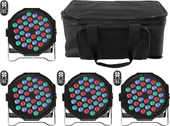 4 STKS LED Par Licht met Zak 72 W LED Spotlight RGB DMX Podiumlicht 7 ...