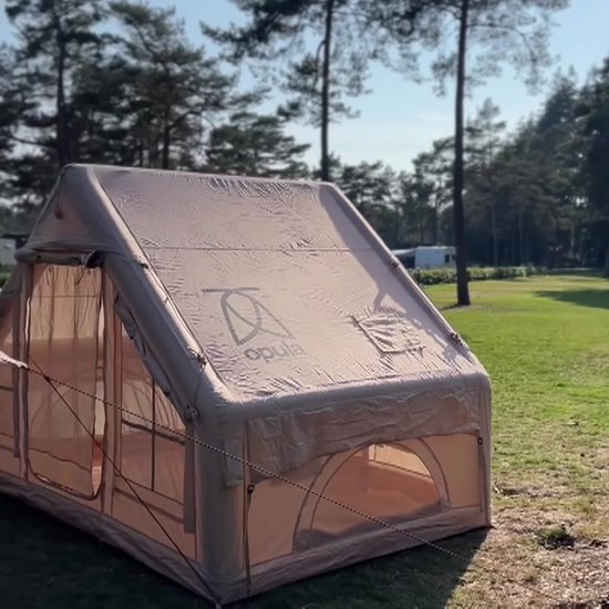 Opula Tents 3 - 100% opblaasbare glamping tent - Sand - 3 personen - 2 ...