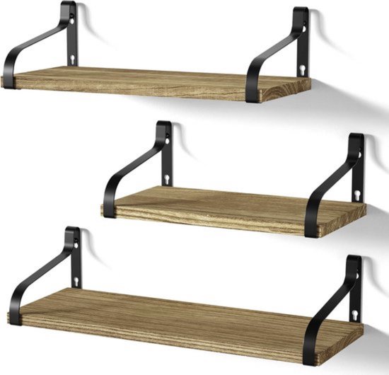 Wandplanken - Set van 3 - Zwevende Wandplanken - 43/33/23CM ...