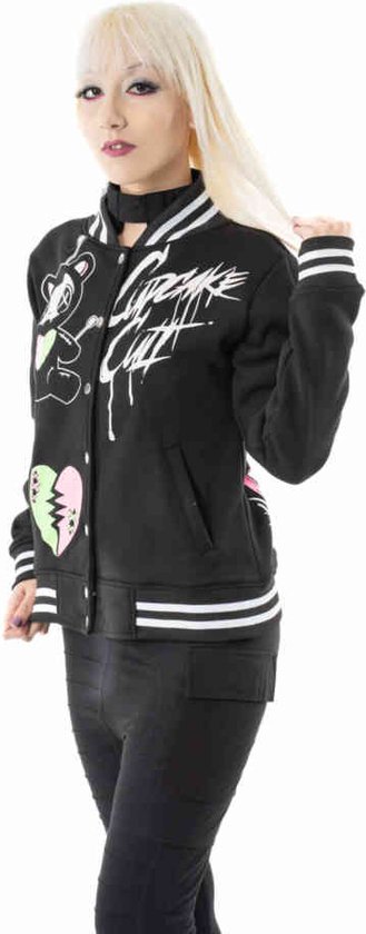 Cupcake Cult - Voodoo Teddy Varsity jacket - XXL - Zwart | bol