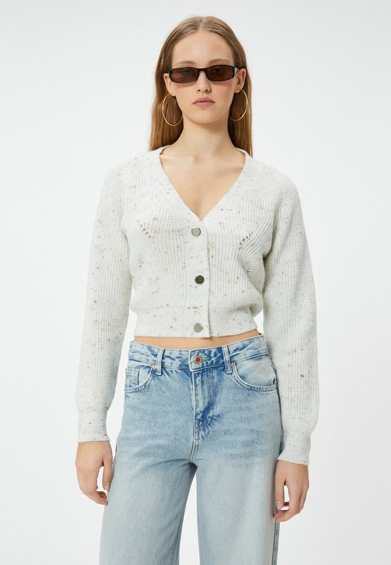 V-kraag Lurex gedetailleerd Vest | bol