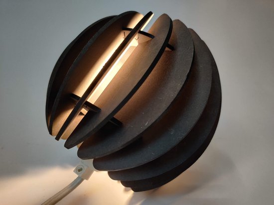 Hanglamp - Vloerlamp - Tafellamp - Bol - Zwart - 13cm - MDF - Design ...